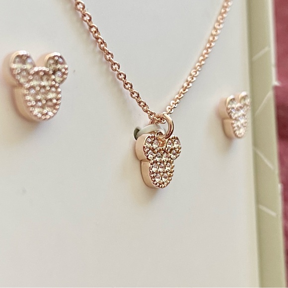 Disney | Jewelry | Disney Parks Collection Swarovski Rose Gold Tone ...